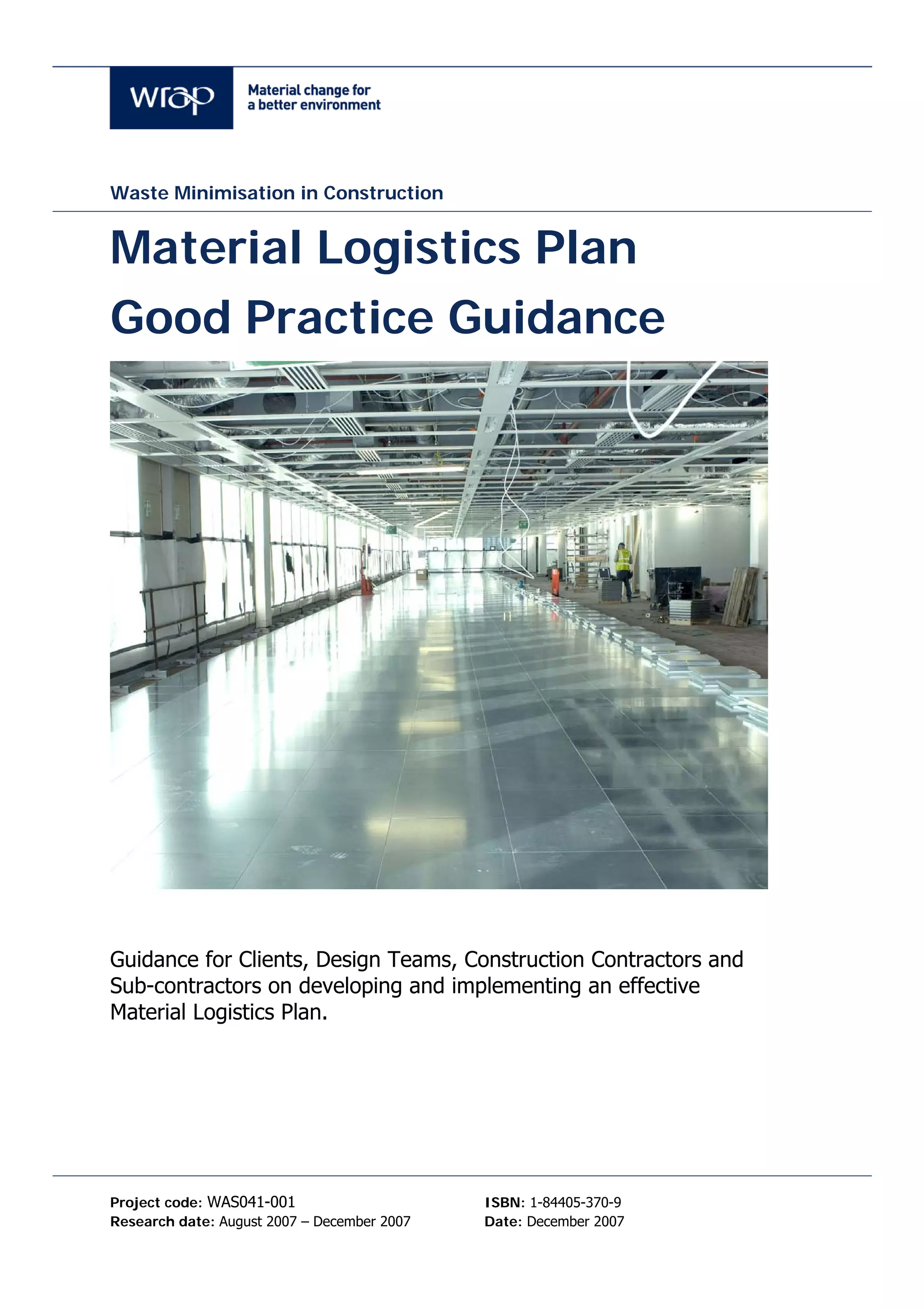 Material logistic plan | PDF