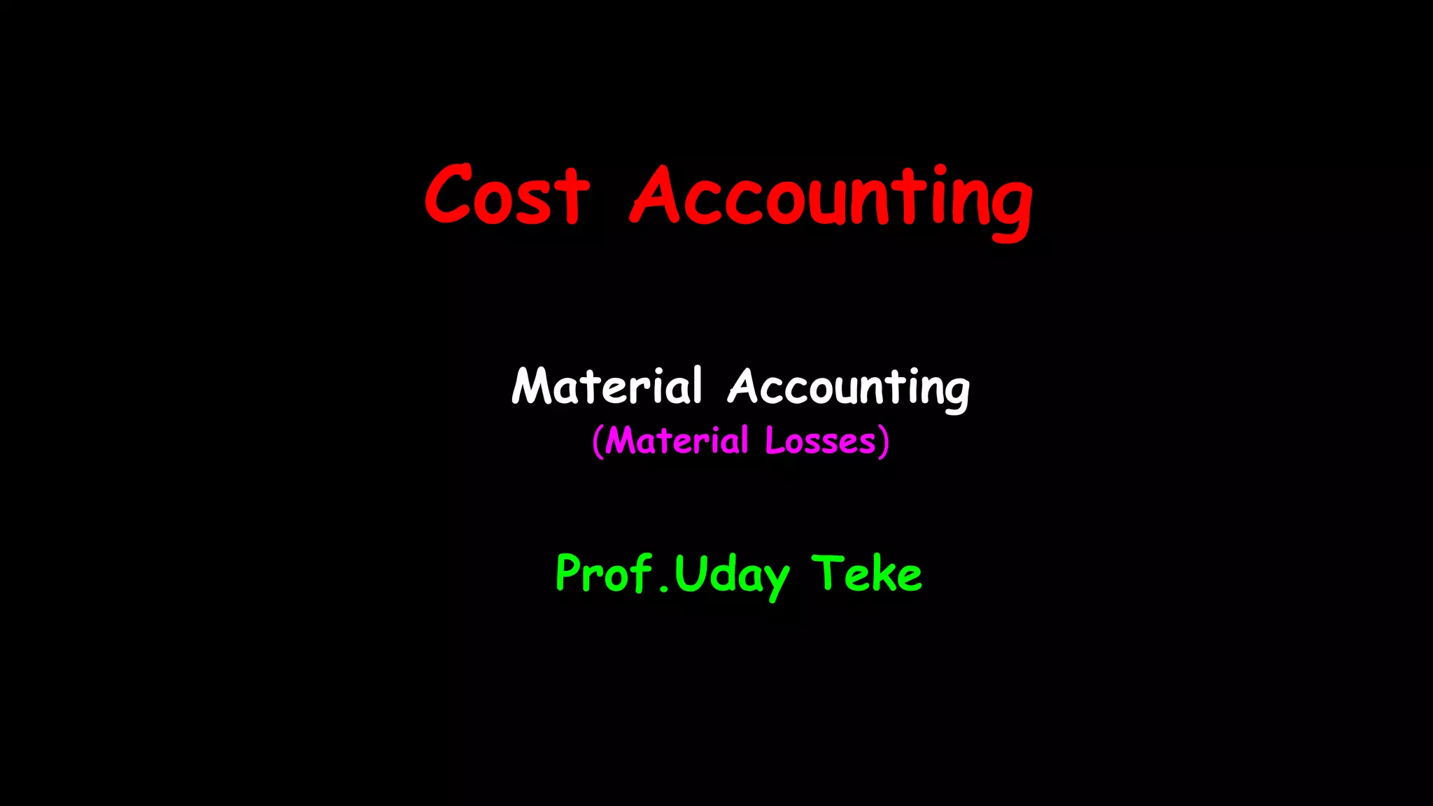 Material losses waste | PPTX