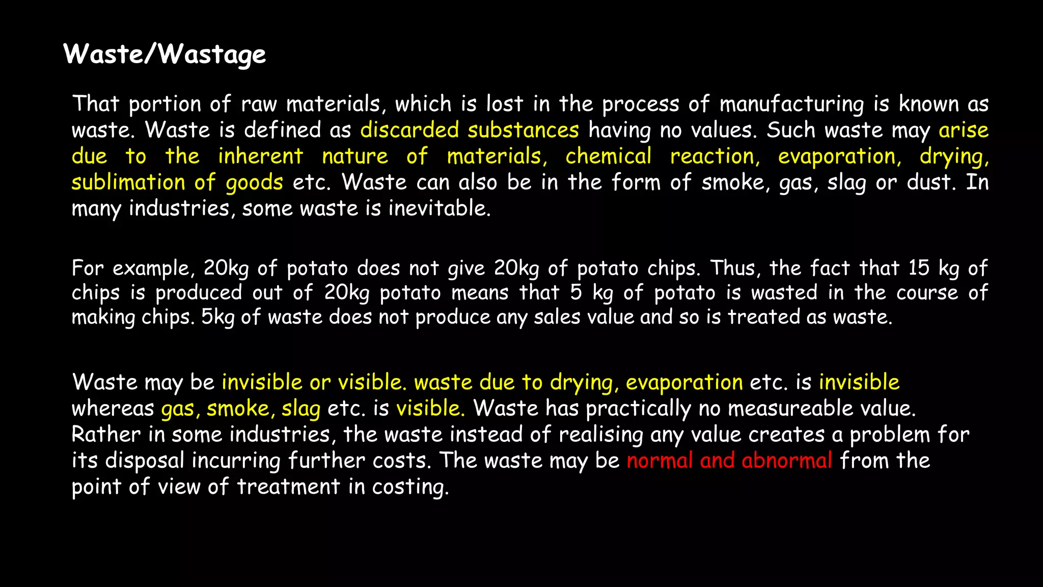 Material losses waste | PPTX