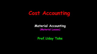 Material losses waste | PPTX