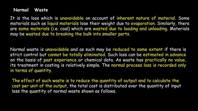 Material losses waste | PPTX