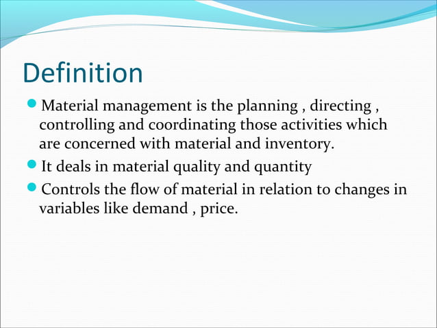 Material management | PPT