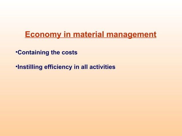 Material management | PPT | Logistics | Business