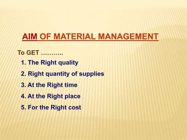 Material management | PPT