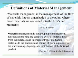 Material management | PPTX