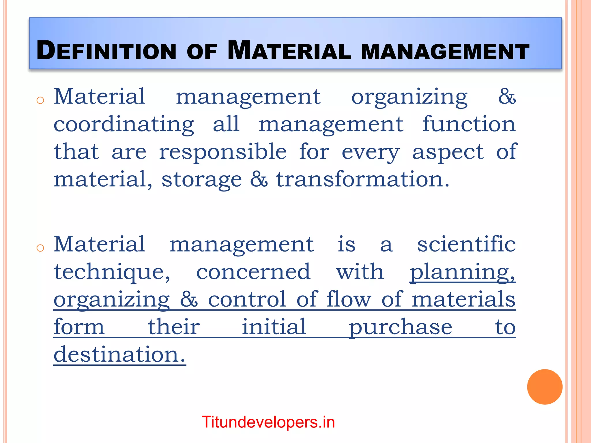 Material management | PPTX
