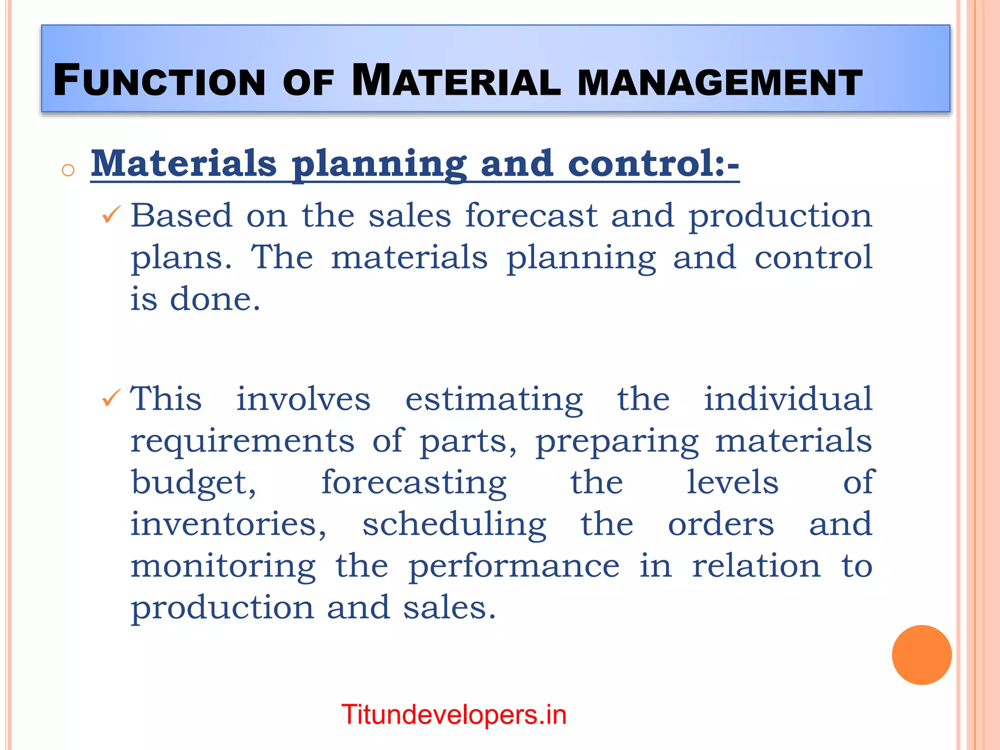 Material management | PPTX