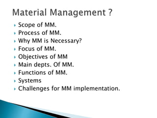 Material management | PPTX