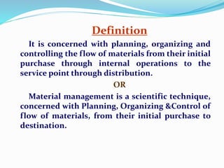 Material management Prof.Saurabh S. Bhange | PPTX