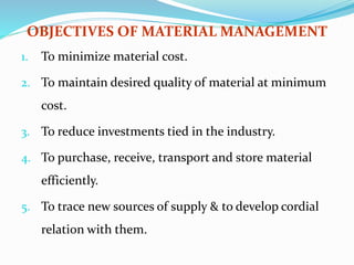 Material management Prof.Saurabh S. Bhange | PPTX
