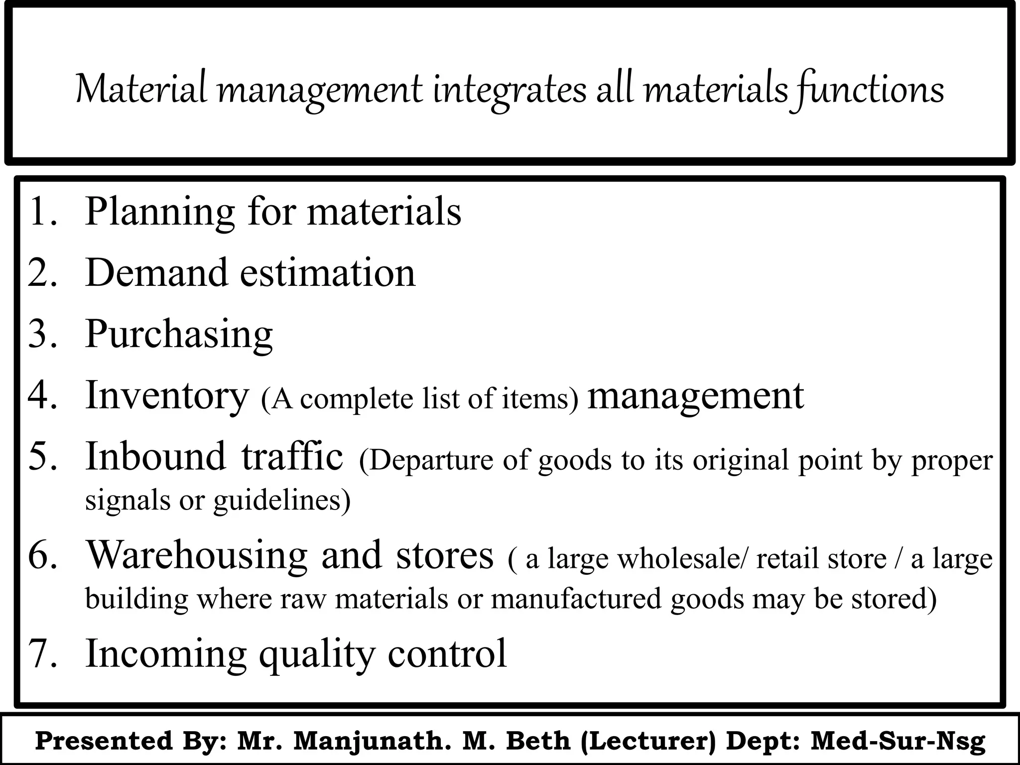 Material management | PPT