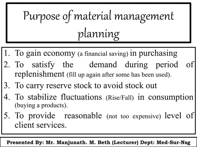 Material management | PPT