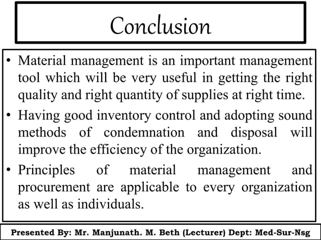 Material management | PPT