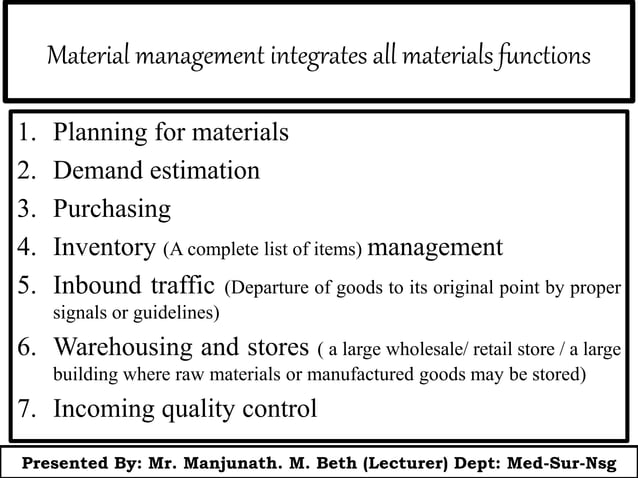 Material management | PPT