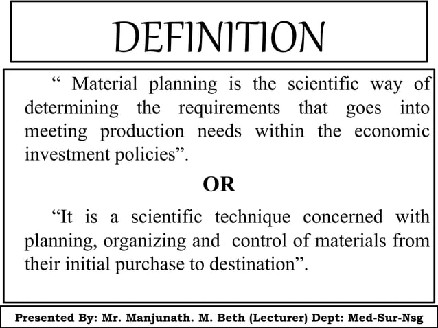 Material management | PPT
