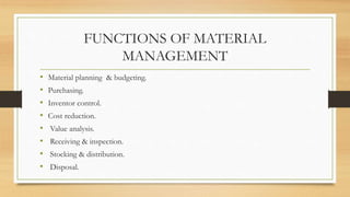 Material Management | PPTX
