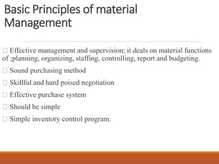 Material management | PPTX