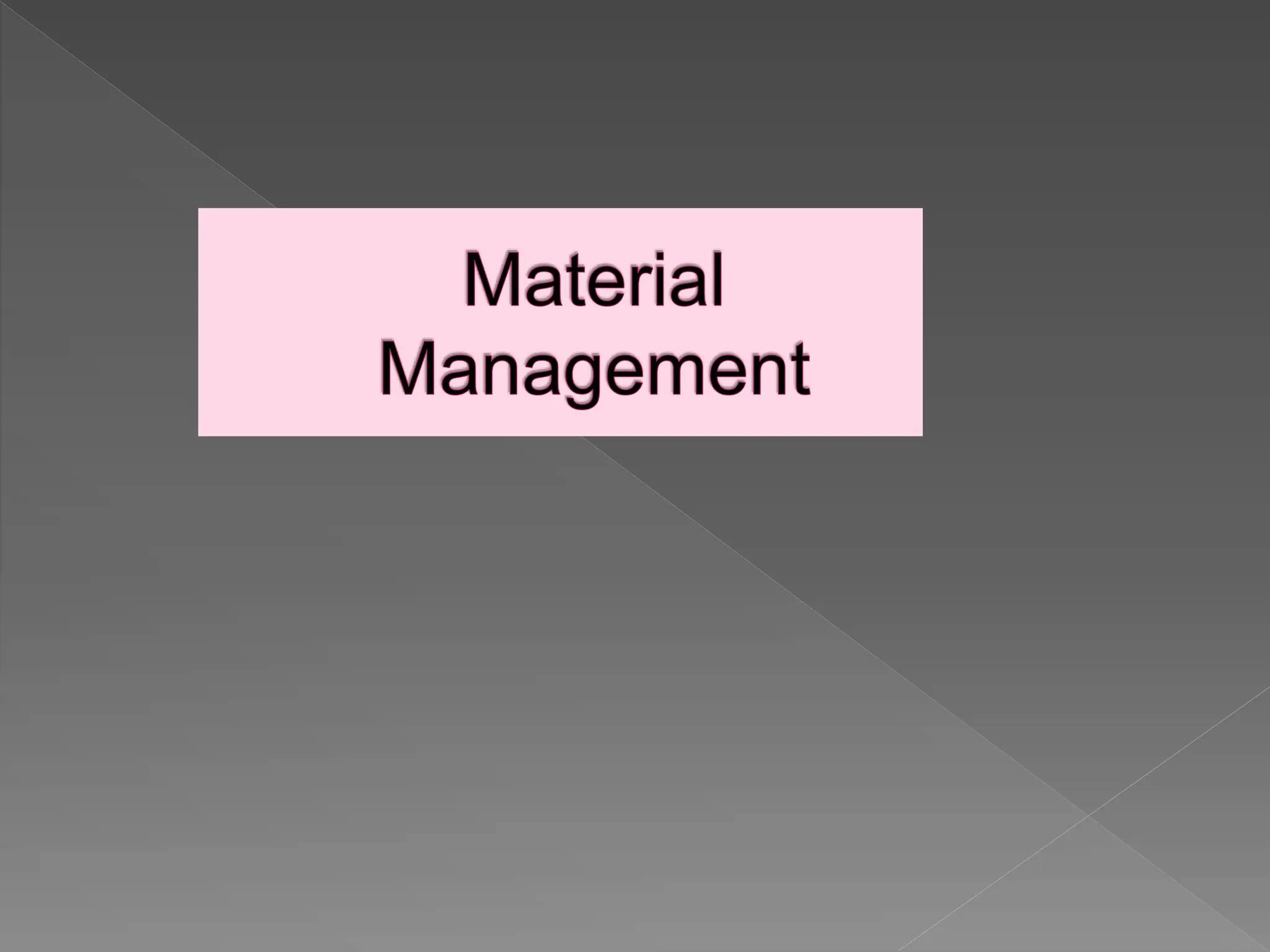 powerpoint presentation material management.pptx | Logistics | Business