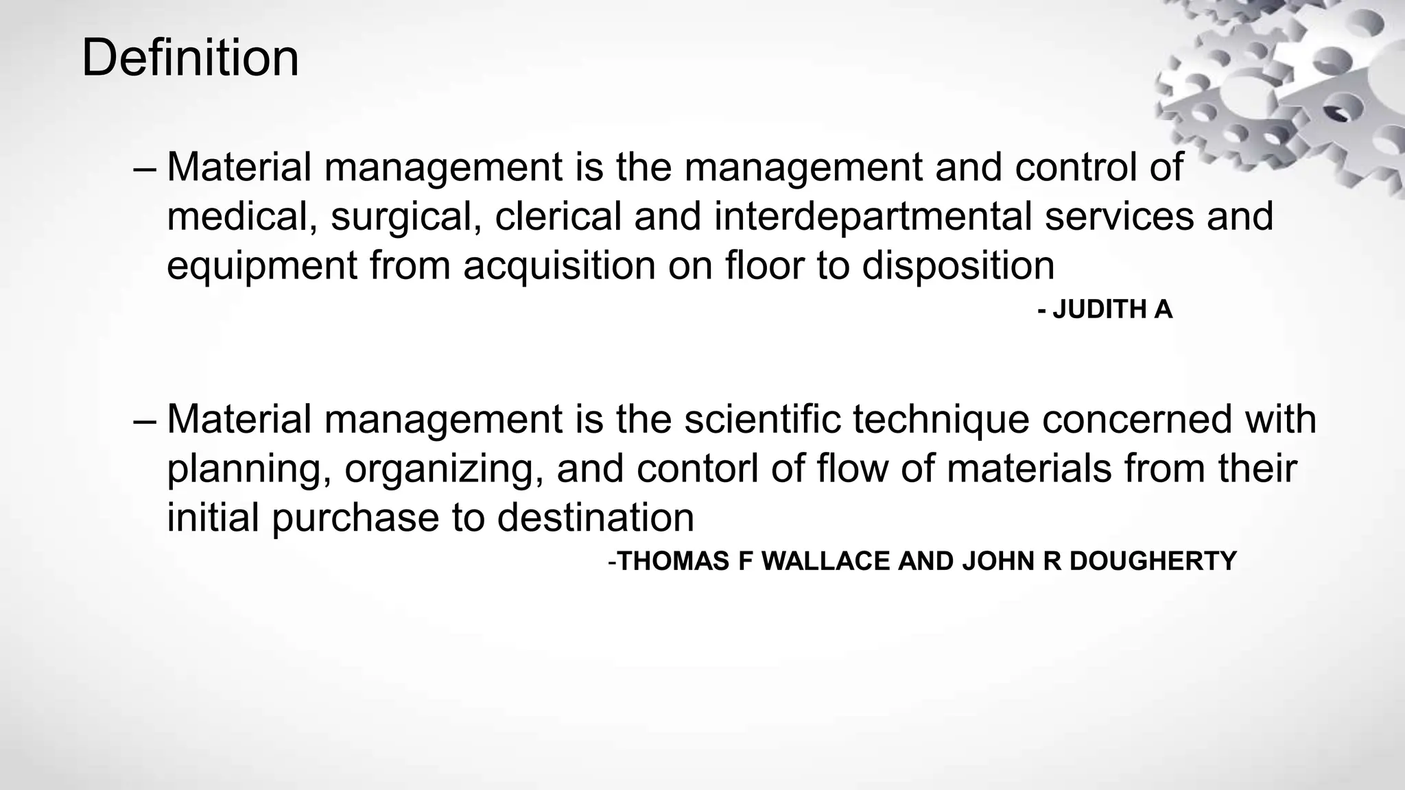 Role of head nurse in MATERIAL MANAGEMENT | PPTX