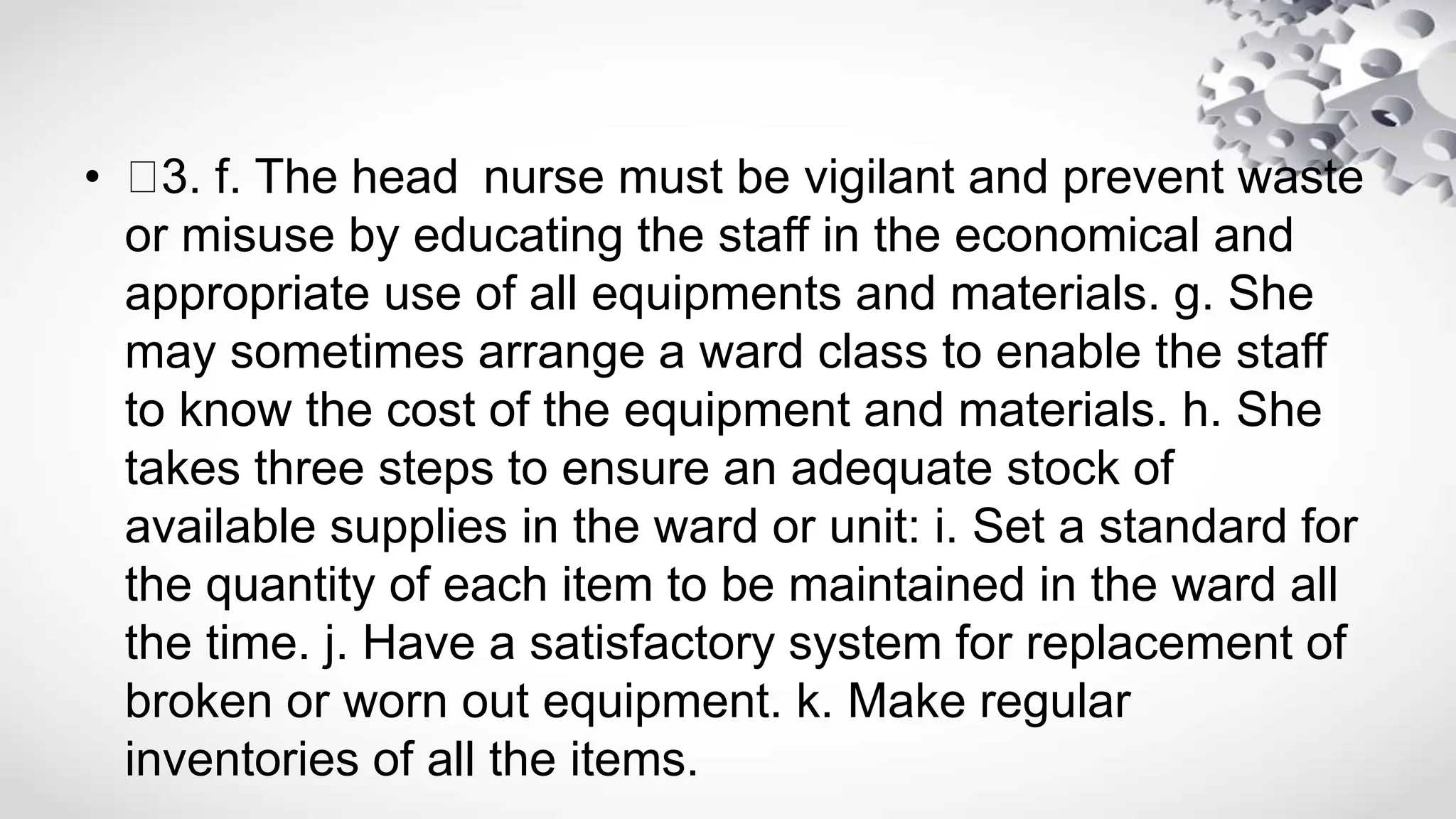 Role Of Head Nurse In MATERIAL MANAGEMENT PPT role-of-head-nurse-in-material-management-ppt