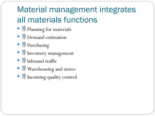 Material Management in Nursing Management | PPT