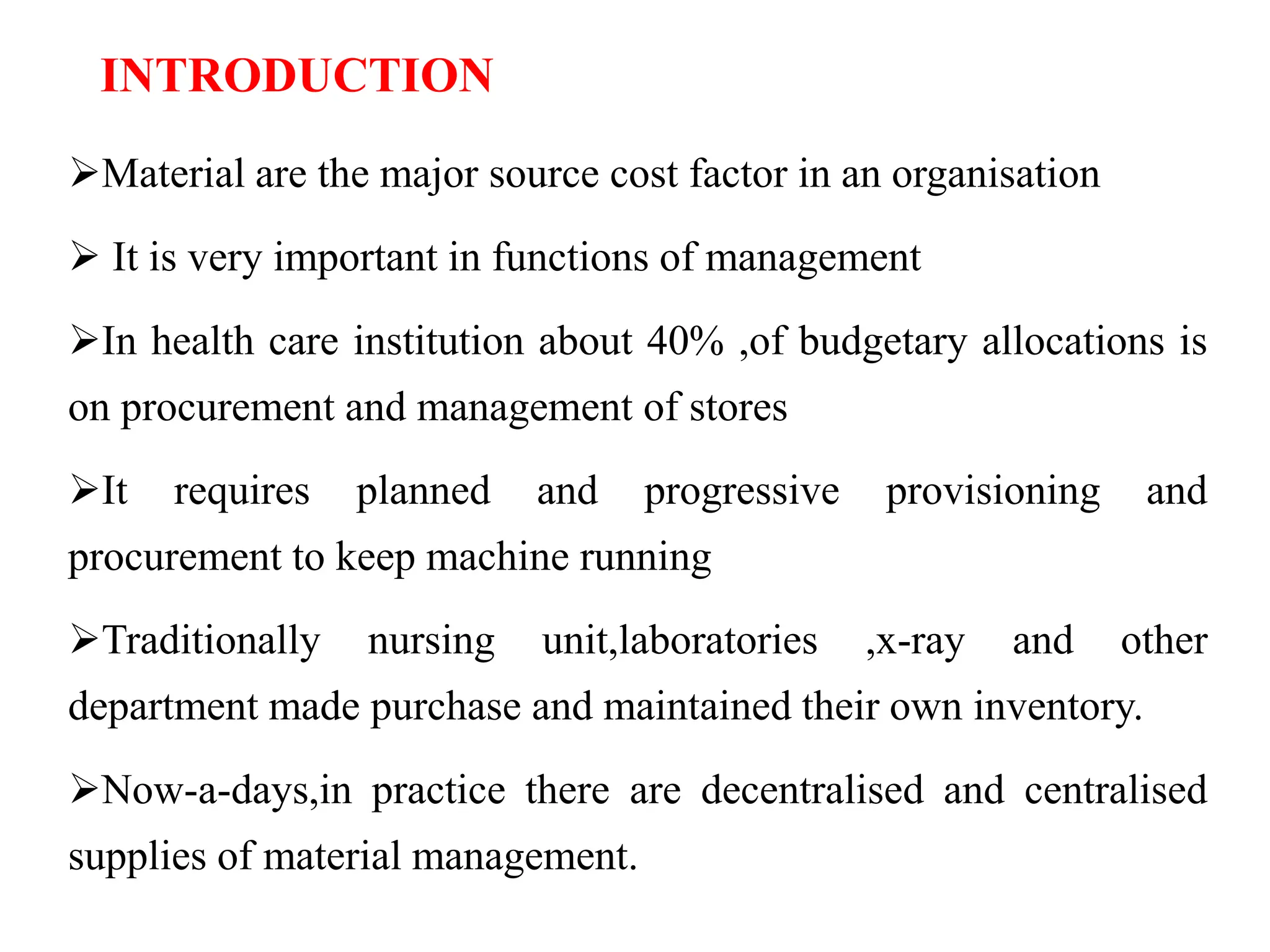 material management for nursing Management | PPTX
