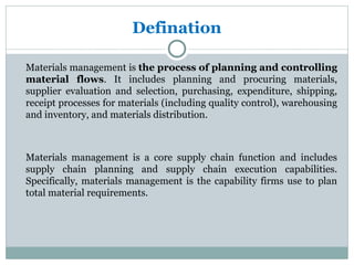 Material Management 1.ppt for college purpose | PPT
