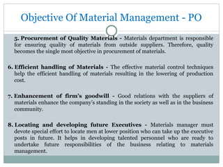 Material Management 1.ppt for college purpose | PPT