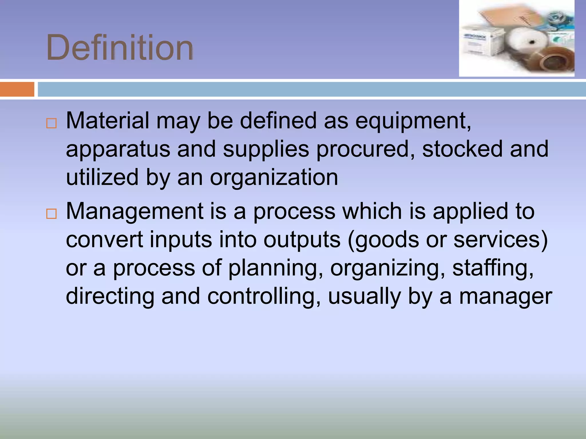 Material management | PPTX