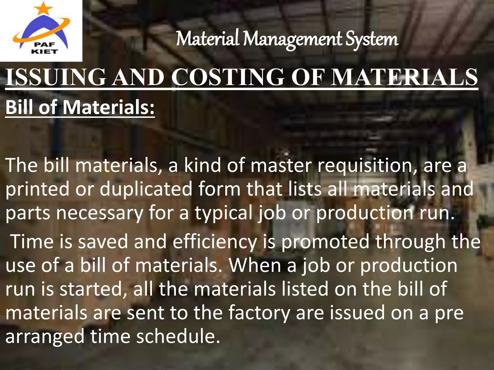 Material Management System | PPSX