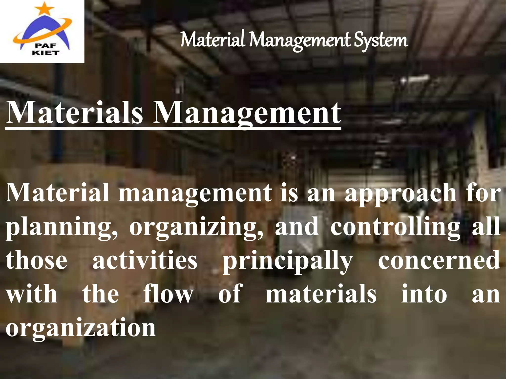 Material Management System Ppsx