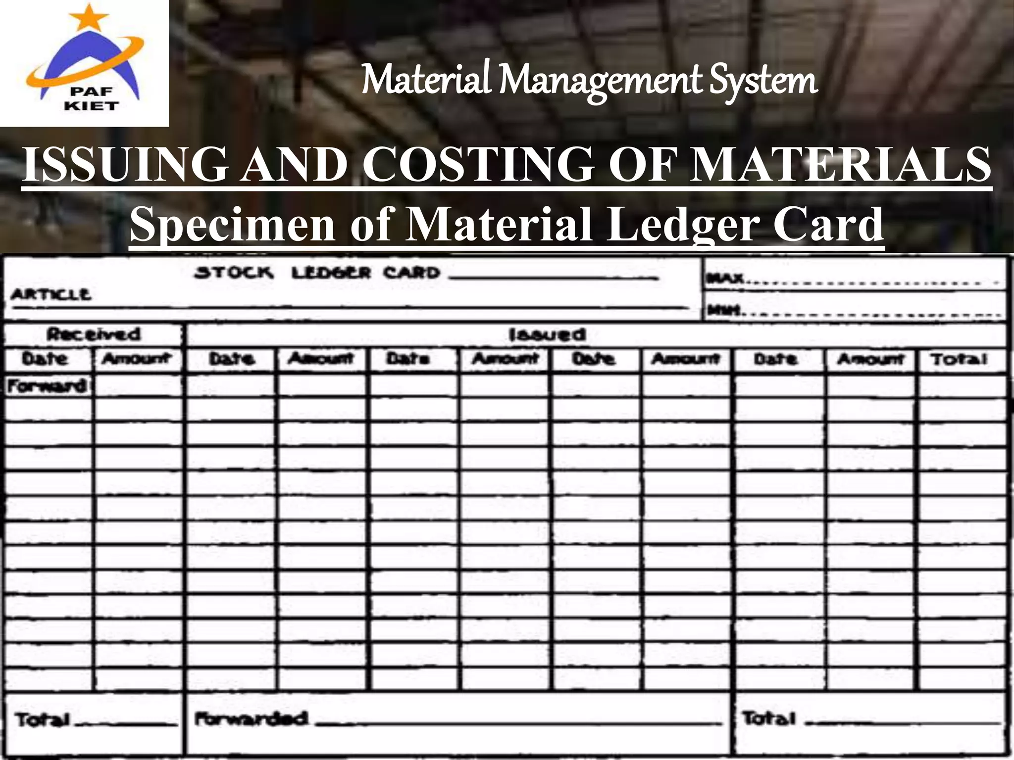 Material Management System | PPSX