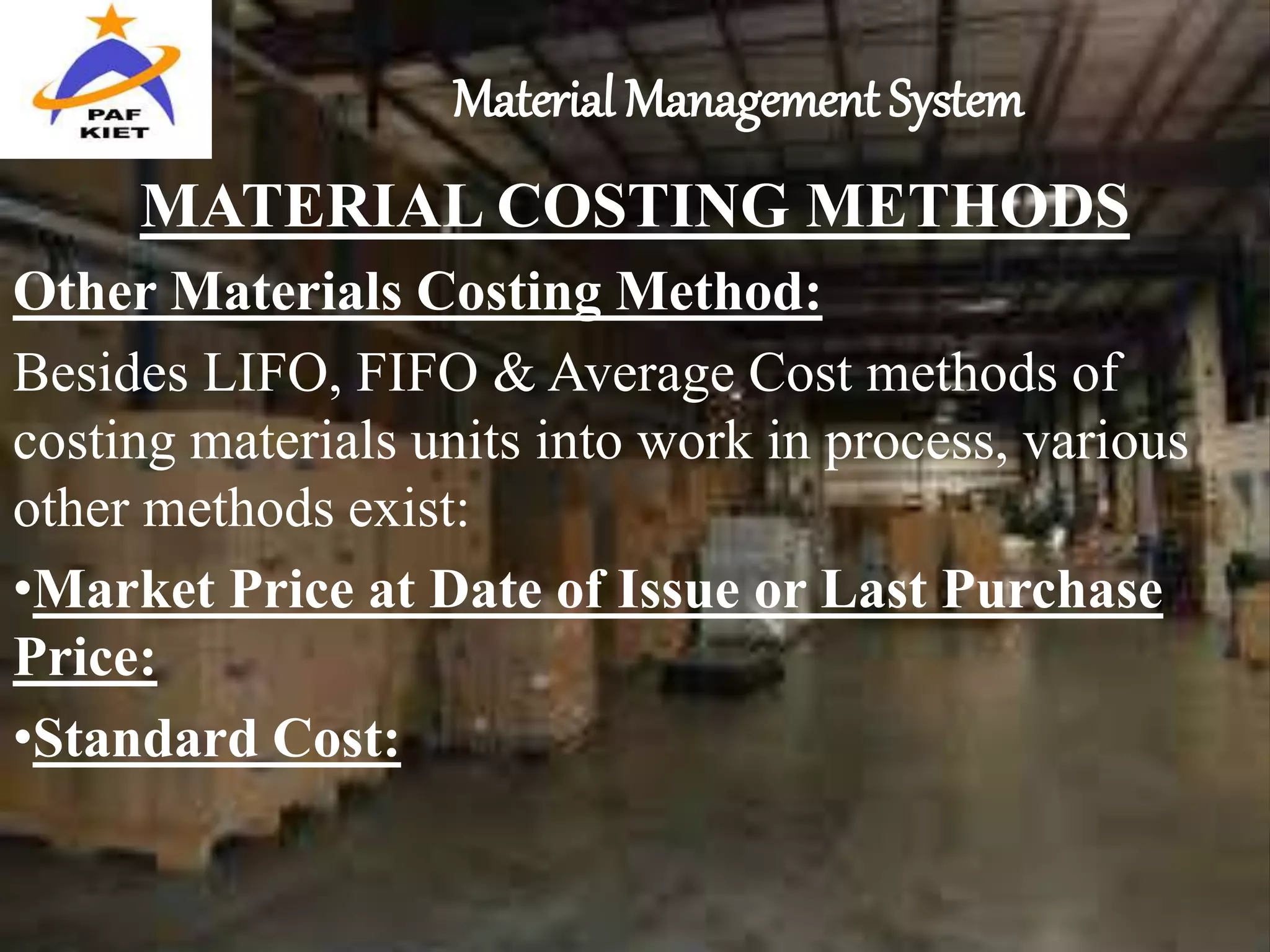 Material Management System | PPSX