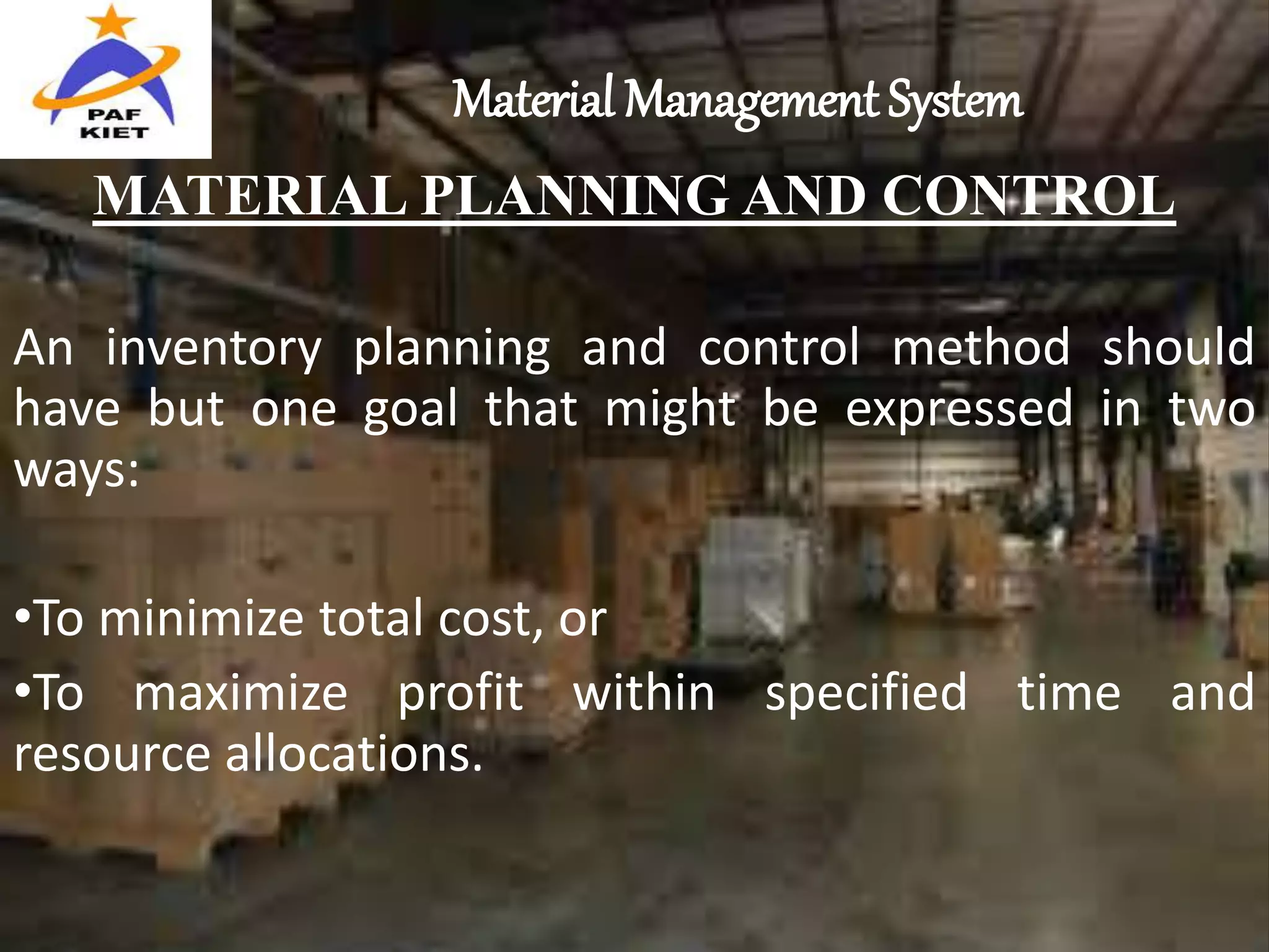 Material Management System | PPSX