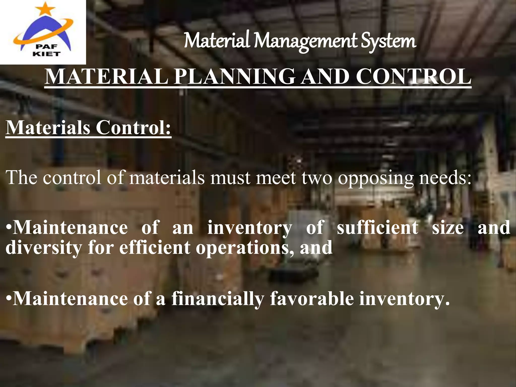 Material Management System | PPSX
