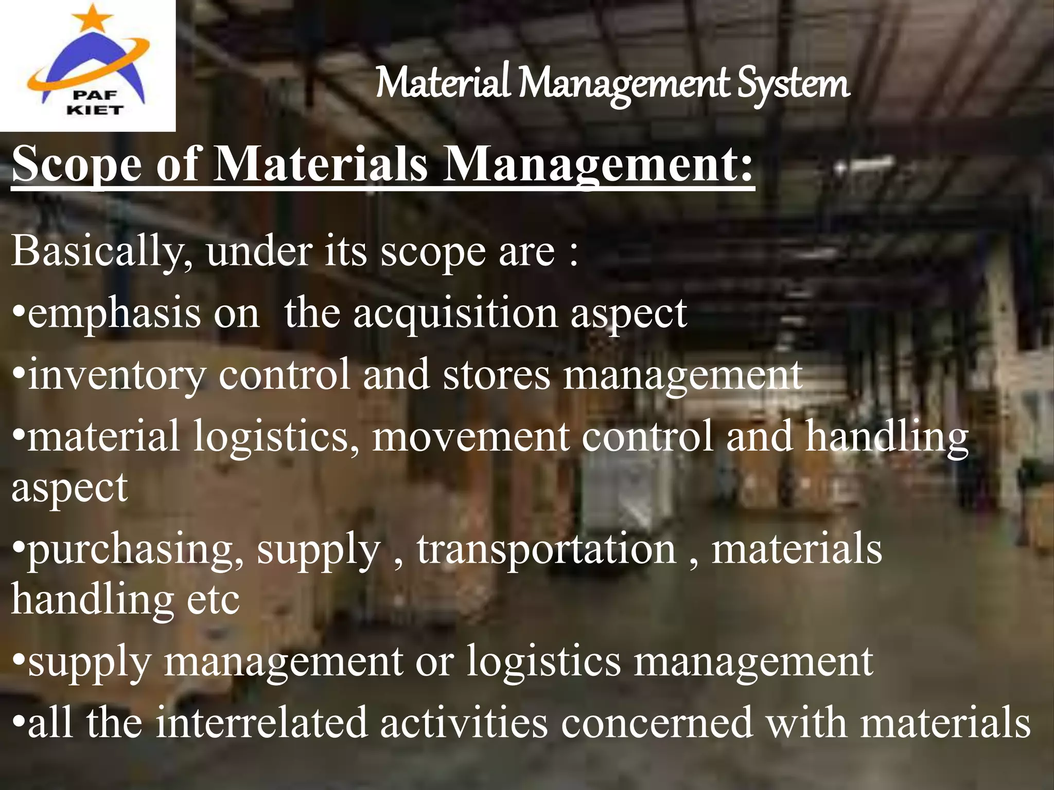 Material Management System | PPSX