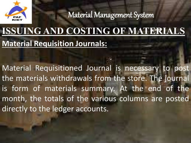 Material Management System | PPSX
