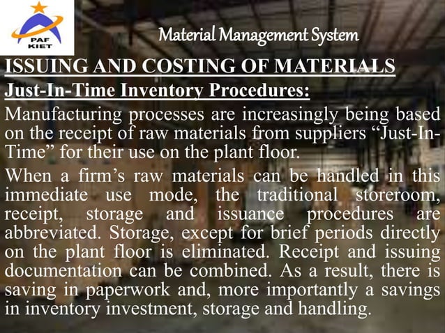 Material Management System | PPSX