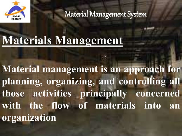 Material Management System | PPSX