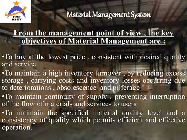 Material Management System | PPSX