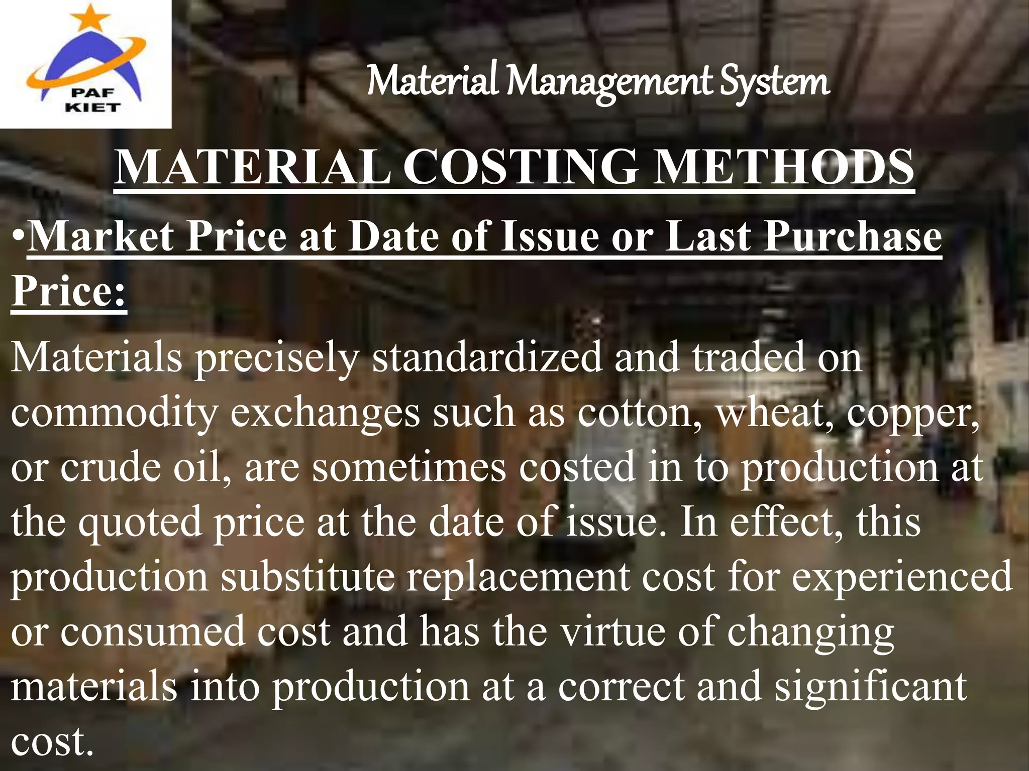 Material management control power point presentation | PPT