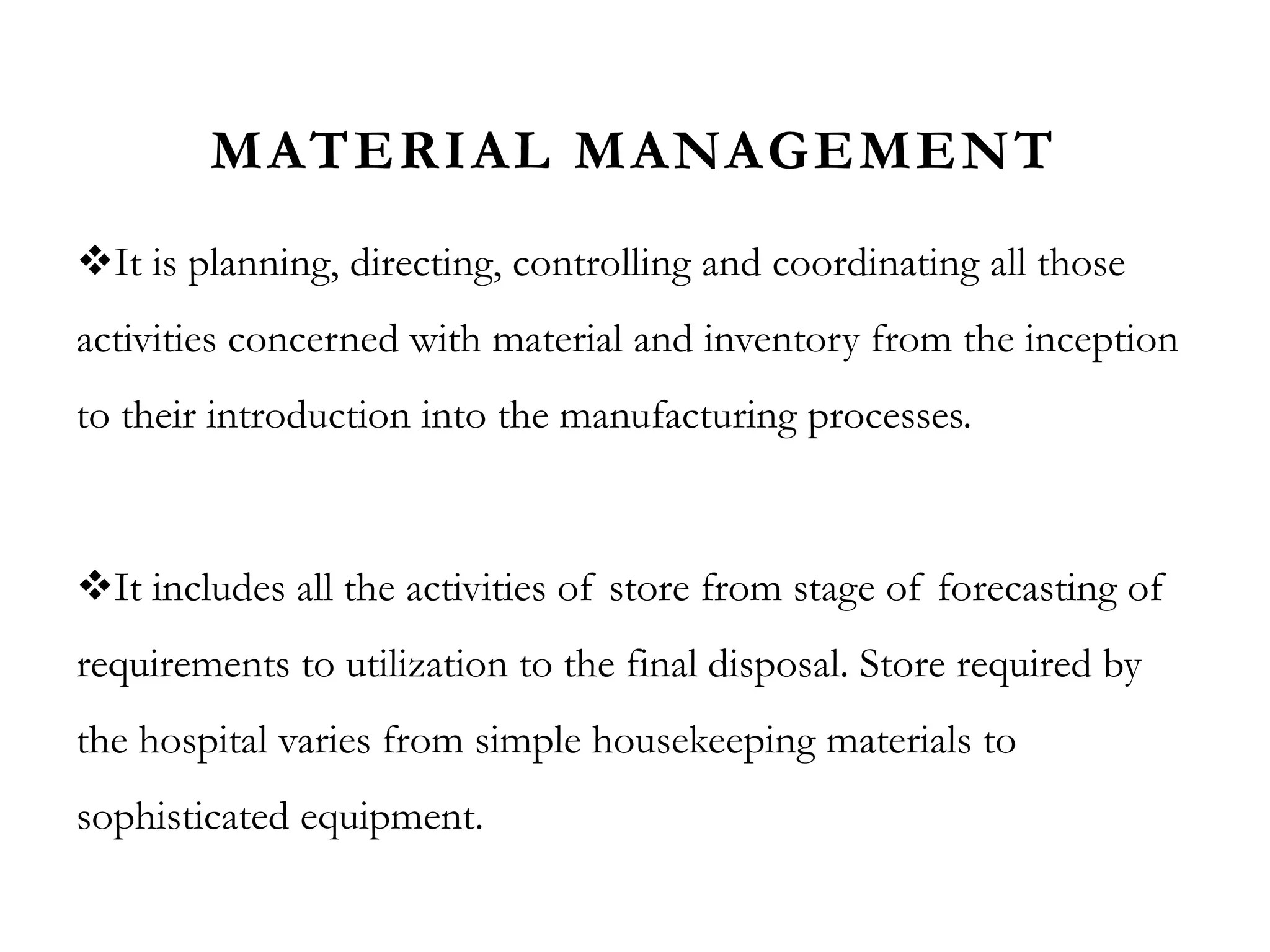Material management in nursing | PPTX