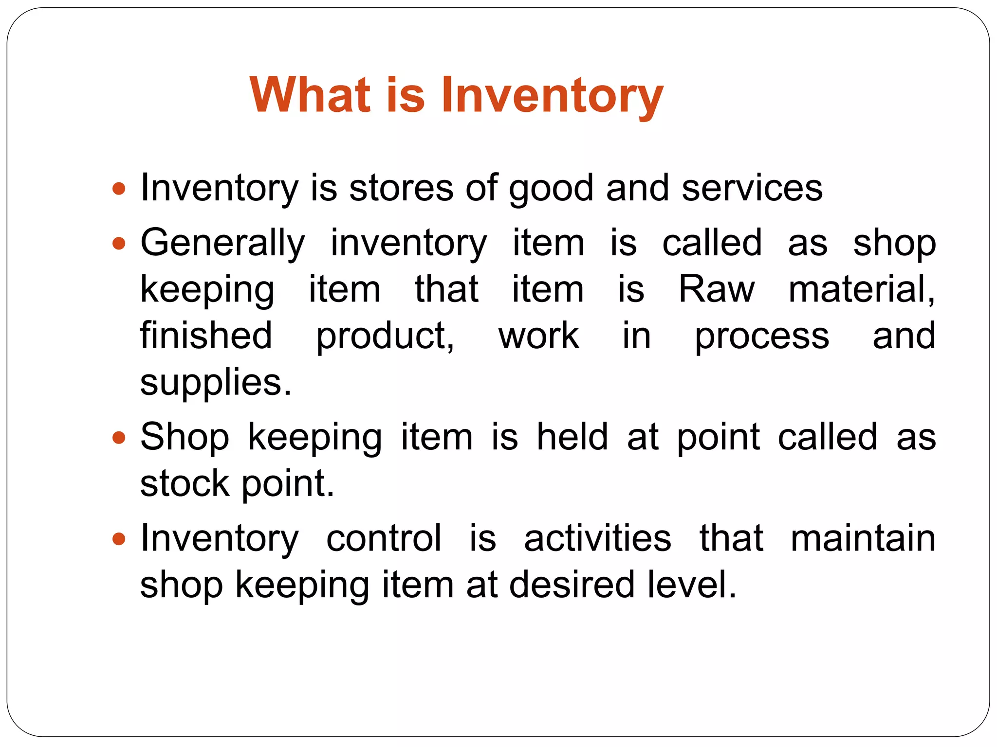 Material management & Inventory control | PPTX