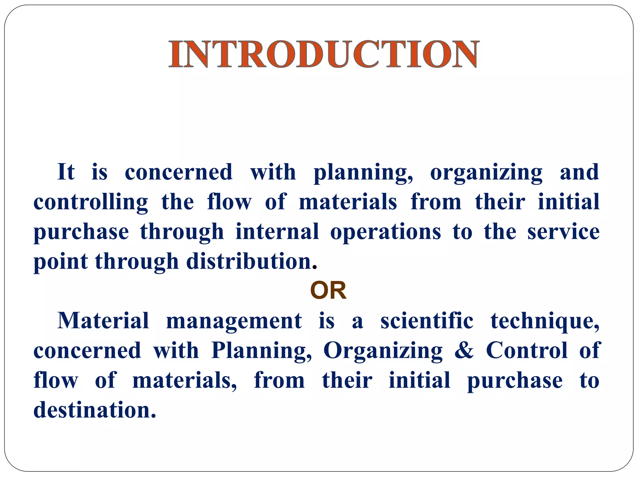 Material management & Inventory control | PPTX
