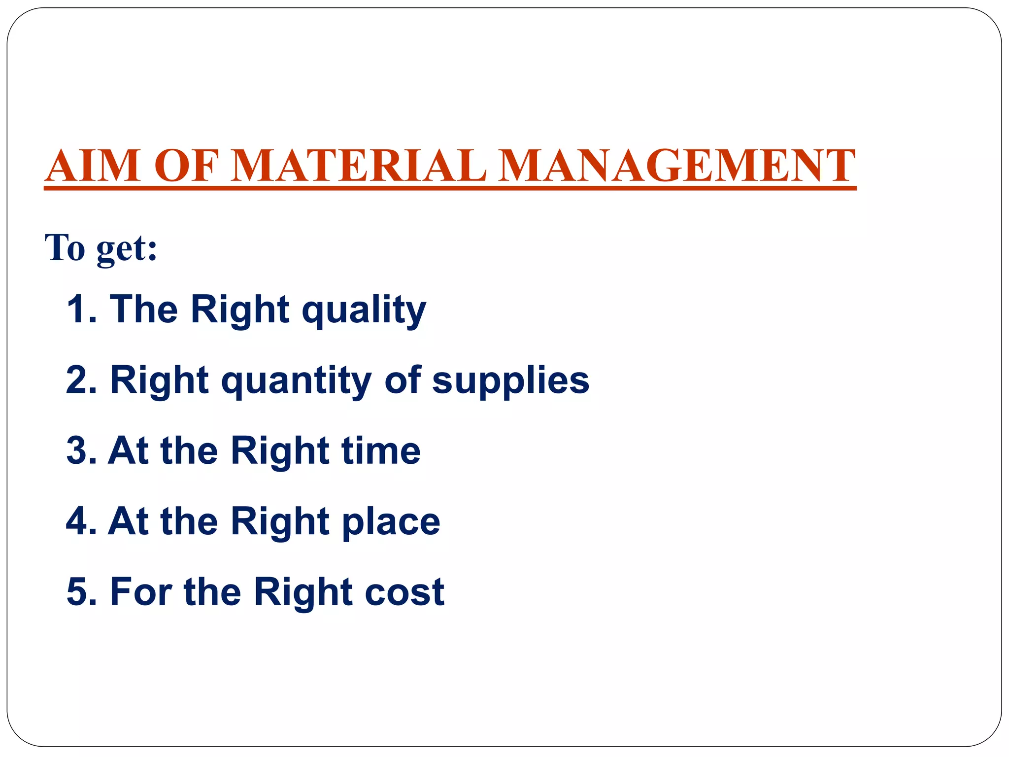 Material management & Inventory control | PPTX