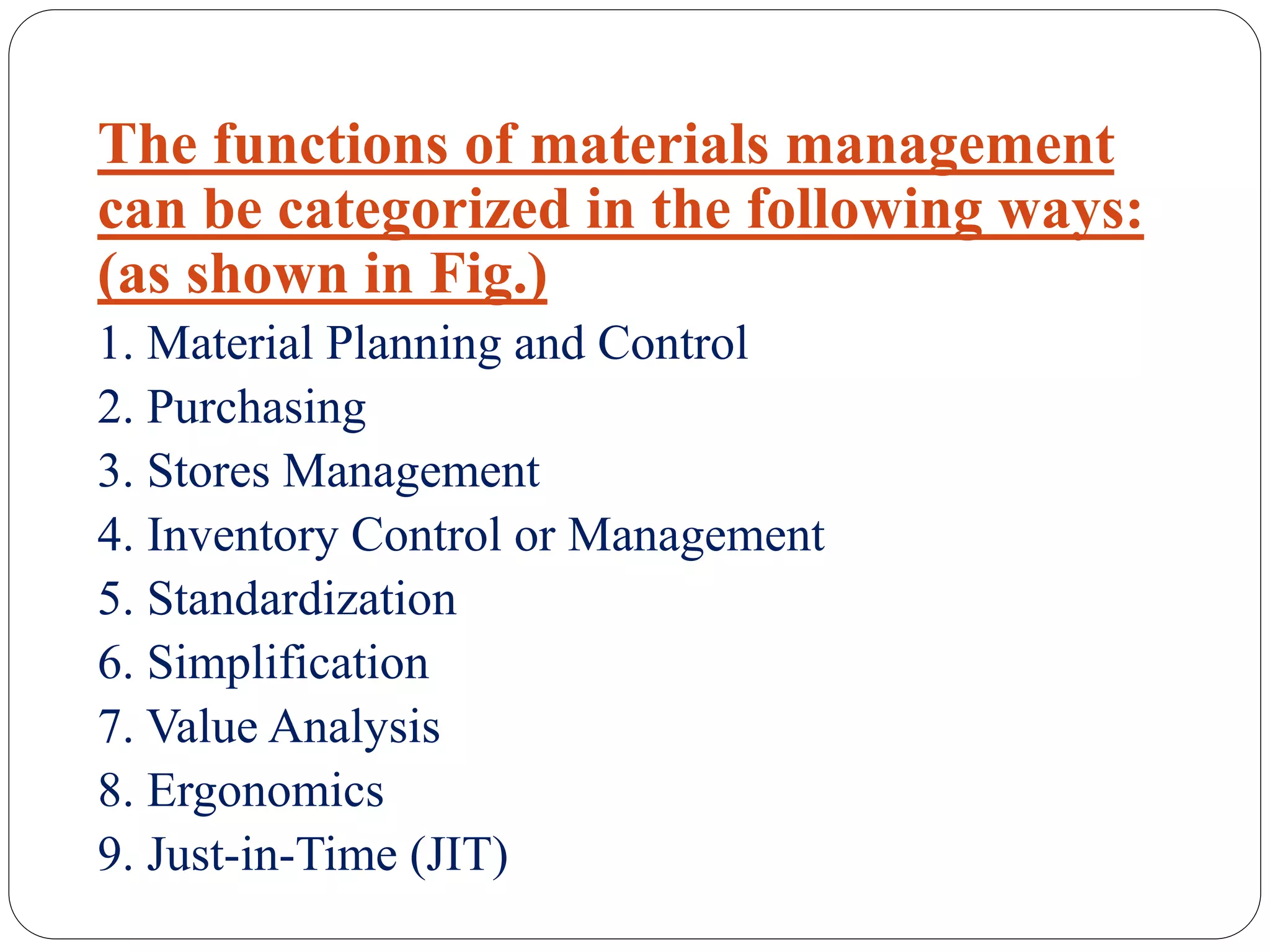 Material management & Inventory control | PPTX