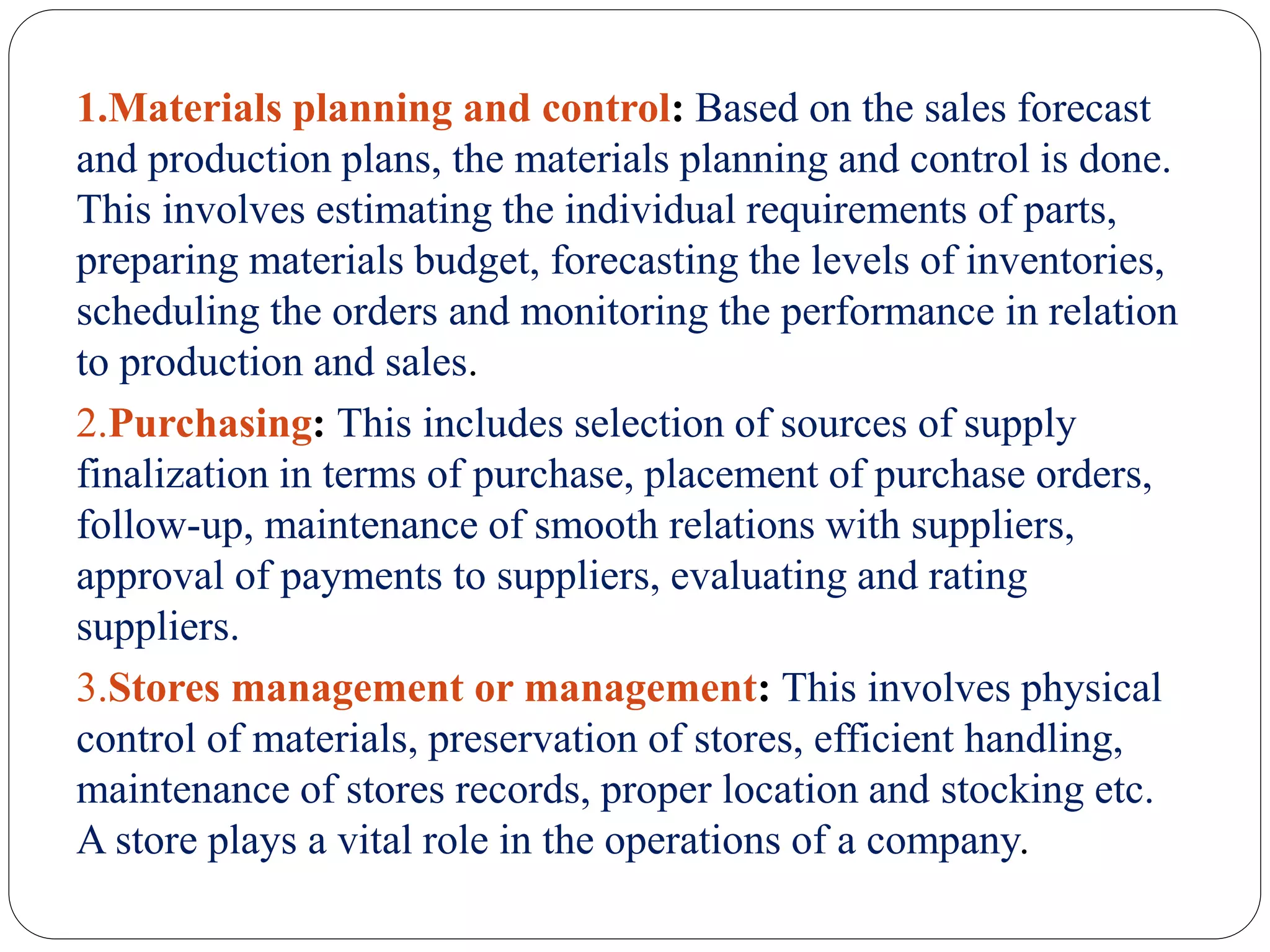 Material management & Inventory control | PPTX