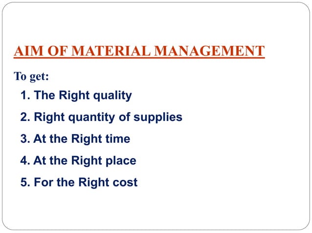 Material management & Inventory control | PPTX