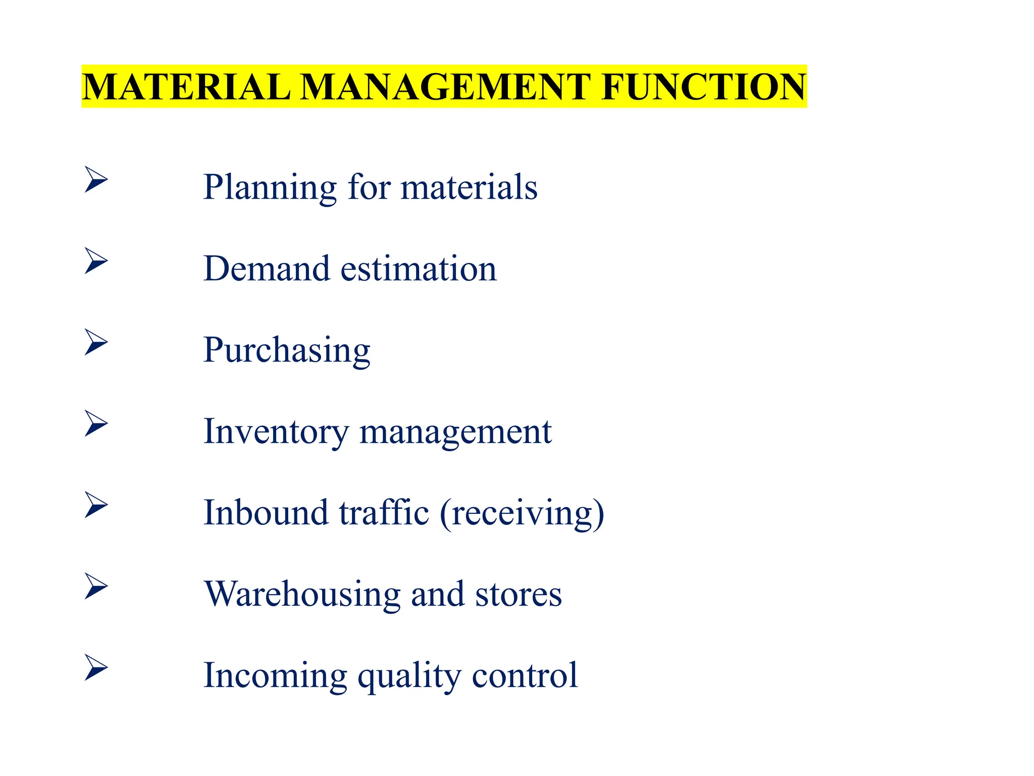 material management ppt planning and procurement of material manargment ...