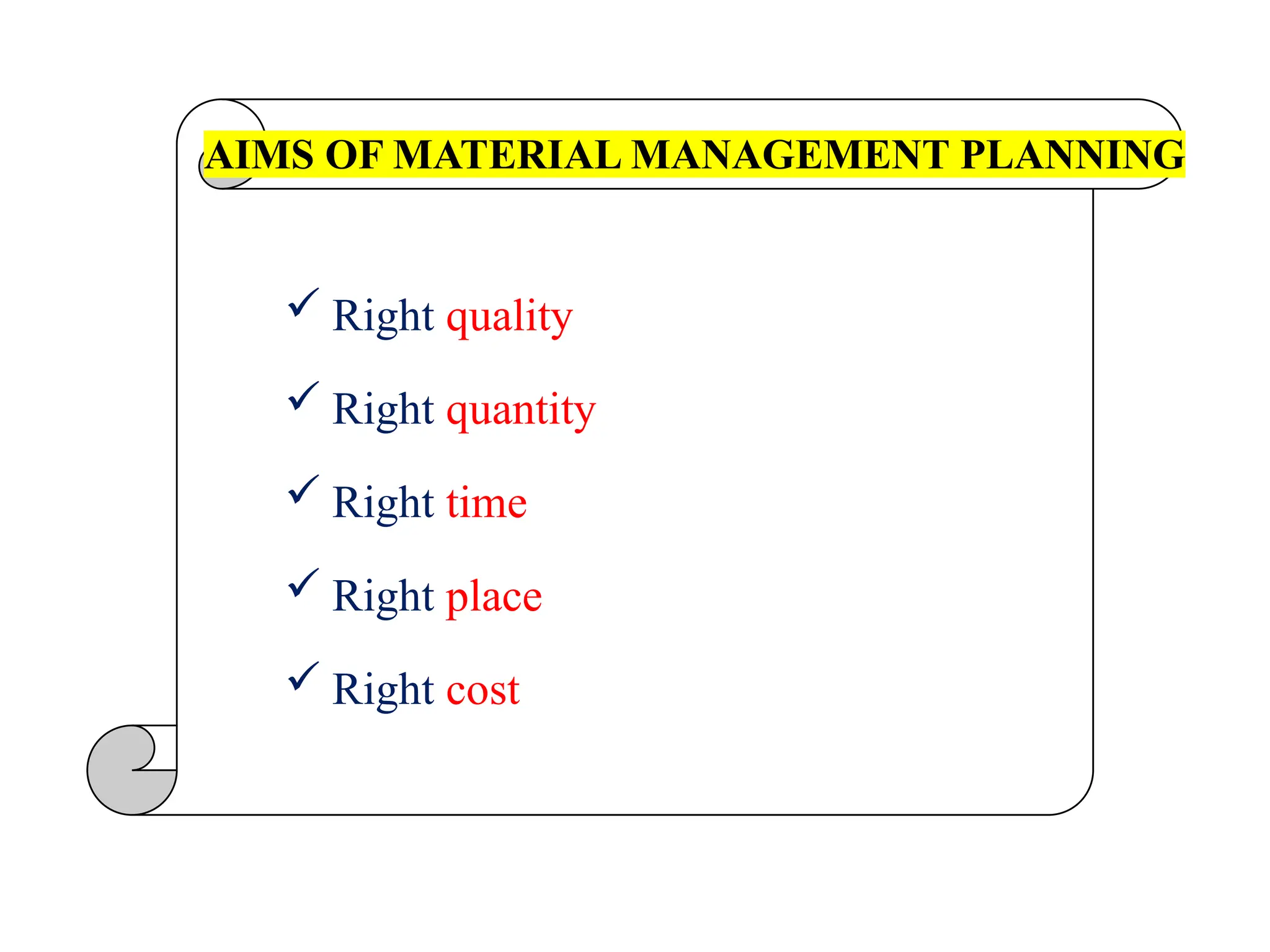material management ppt planning and procurement of material manargment ...